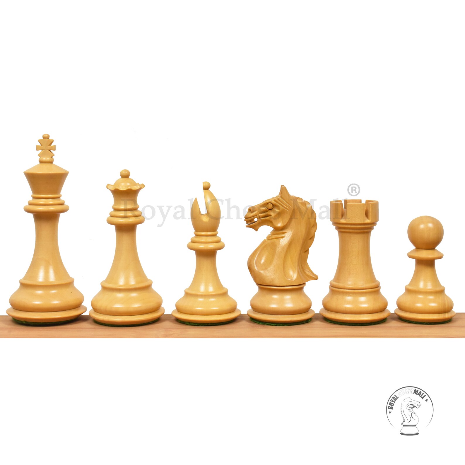 4 Unique Wooden Chess Pieces Only set Ferocious | Etsy