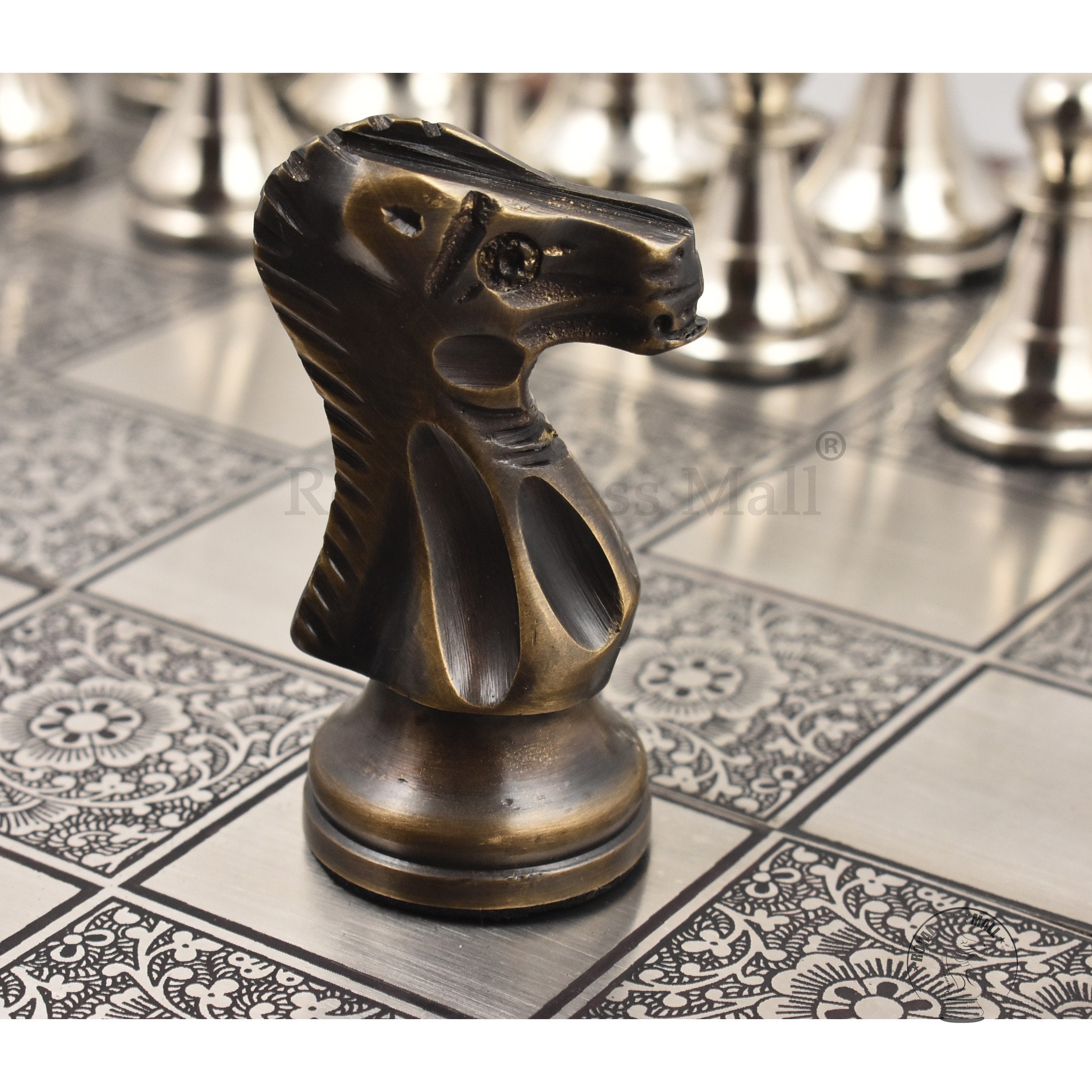 15 Deluxe Brass Metal Luxury Chess Pieces & Board Combo | Etsy