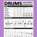 Large Drum Cheatsheet - Etsy
