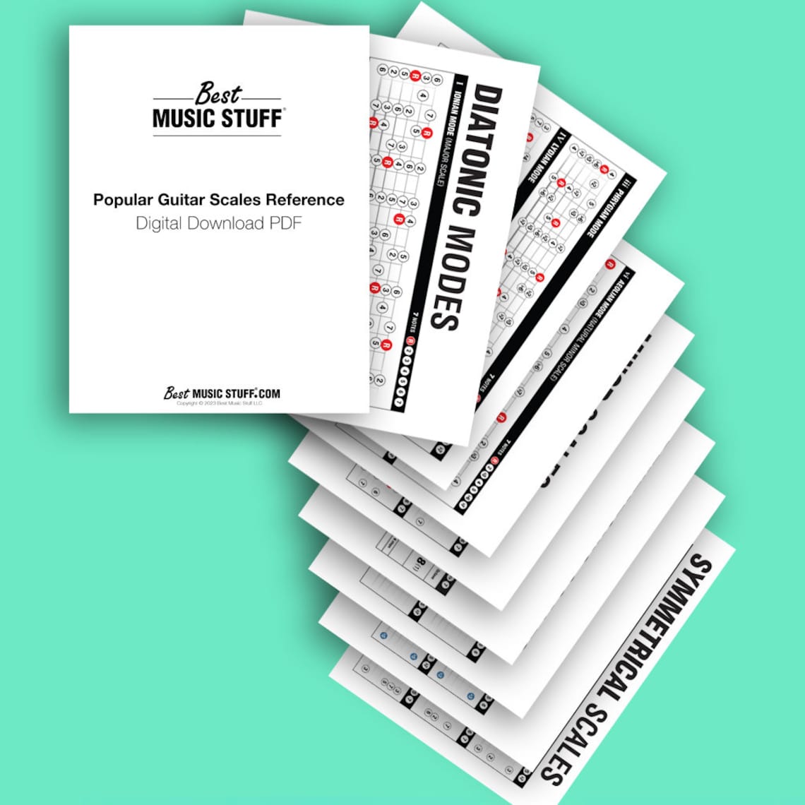 Popular Guitar Scales Reference Poster (9 Page Downloadable PDF) - Etsy