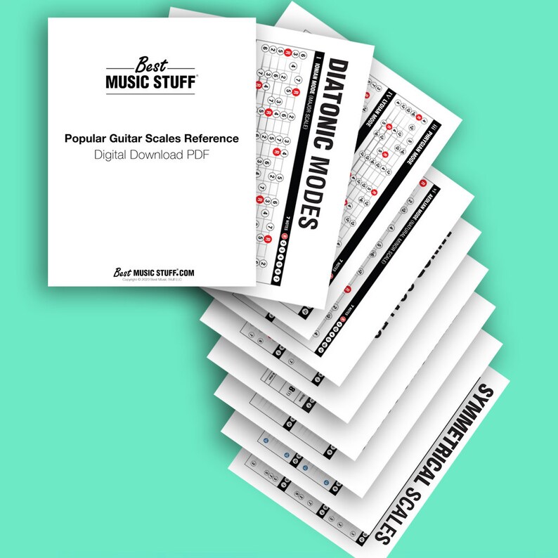 Popular Guitar Scales Reference Poster 9 Page Downloadable PDF - Etsy Canada