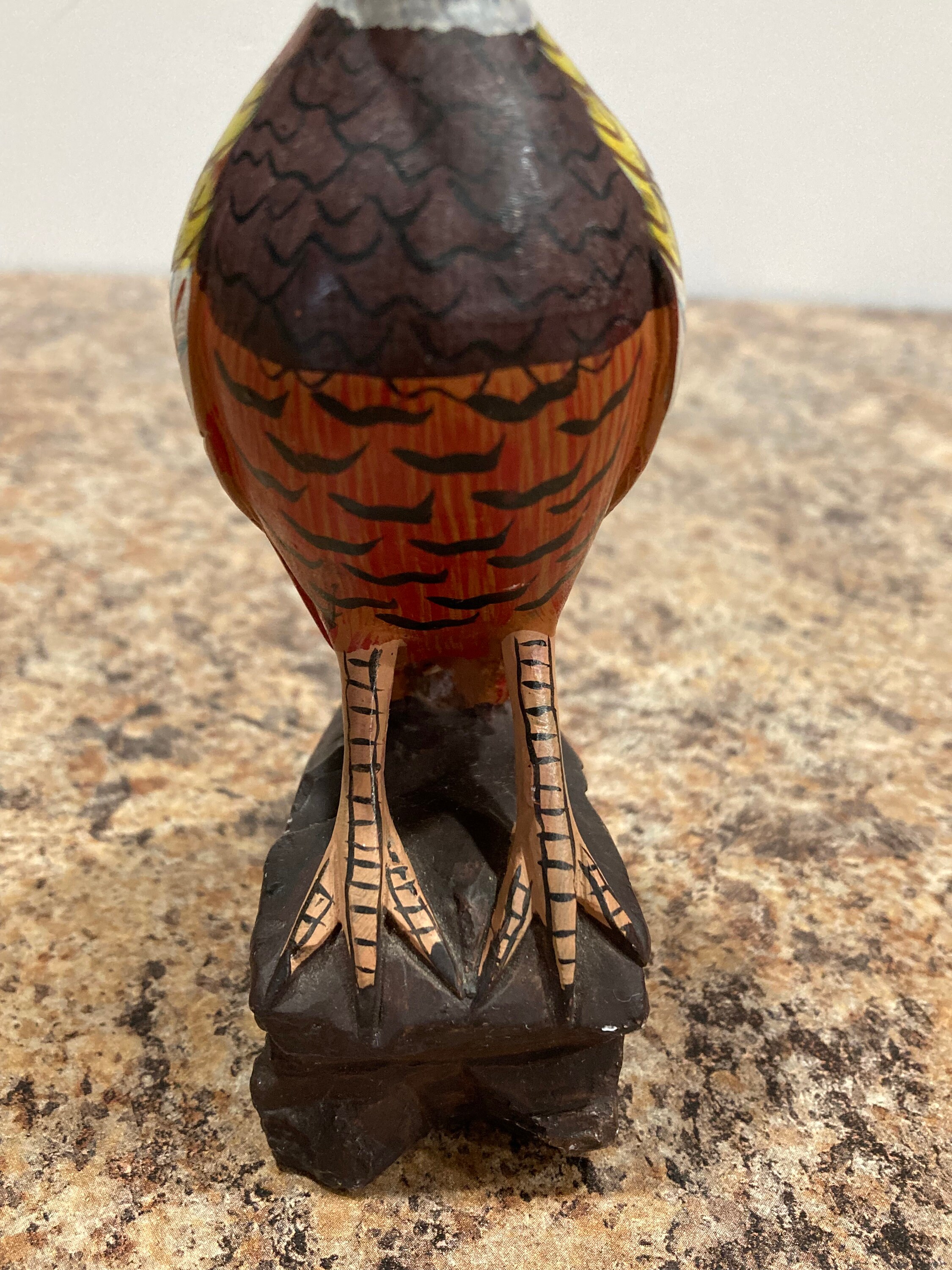 VTG Hand Carved Stone Pheasant Figurine Bird Hand Painted Stone Art - Etsy