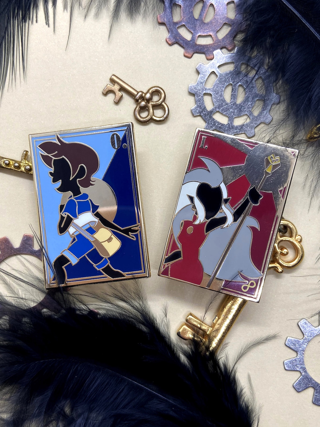The Fool & the Magician - the Owl House Inspired Tarot Card Pins - Etsy
