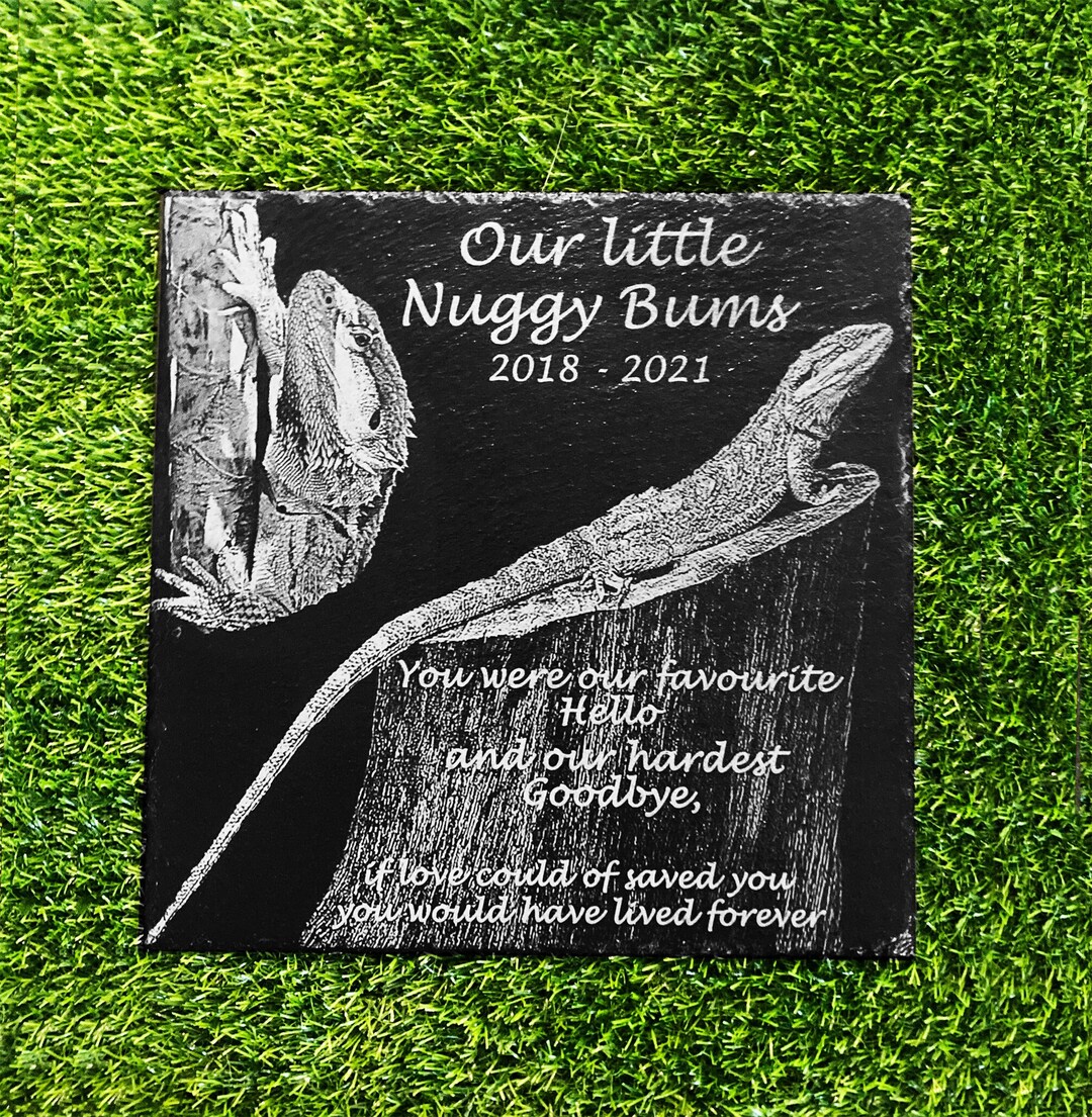 Lizard Memorial Stone, Pet Memory. - Etsy
