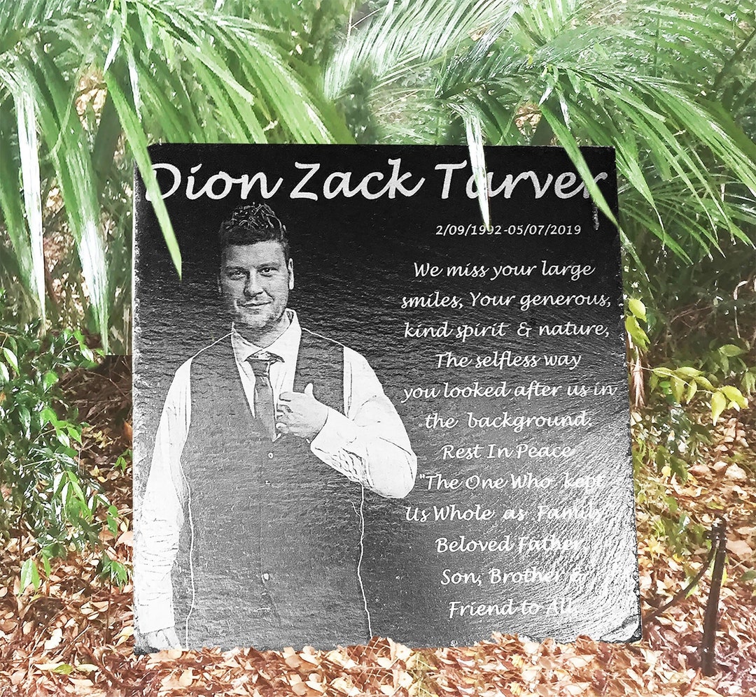 Memorial Plaque, Laser Engraved Photo Plaque - Etsy