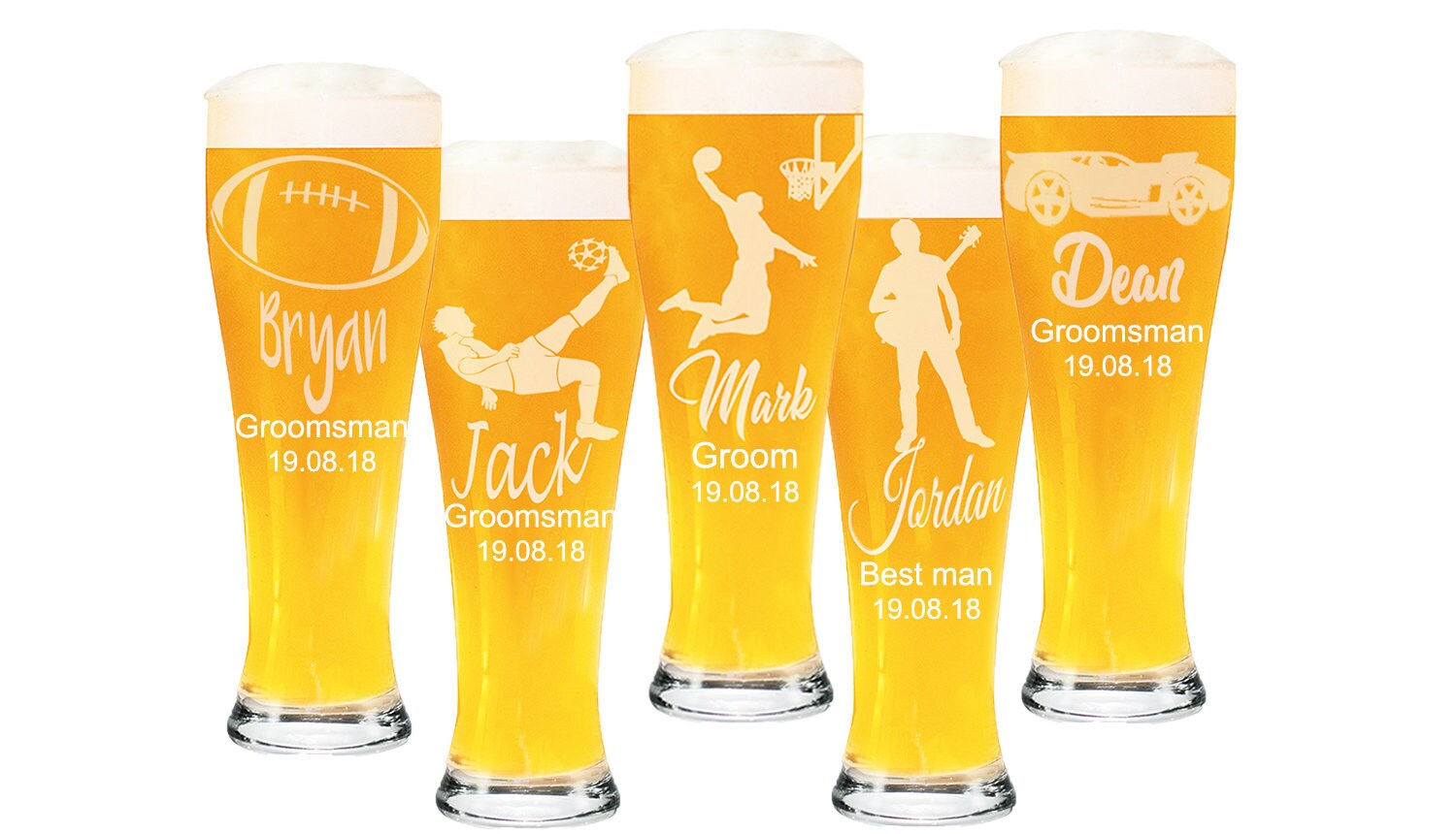 Custom Beer Glass, Groomsmen Gift - Etsy UK