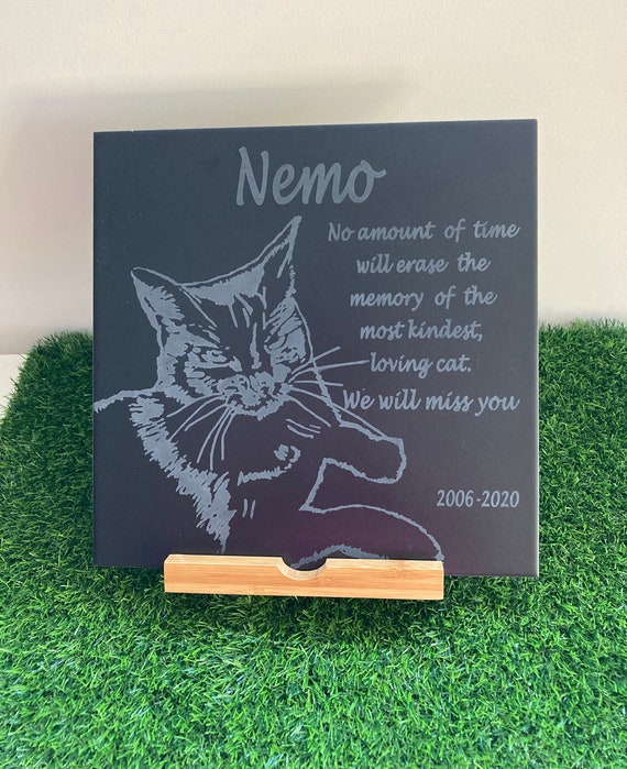 Cat memorial stone pet memory | Etsy