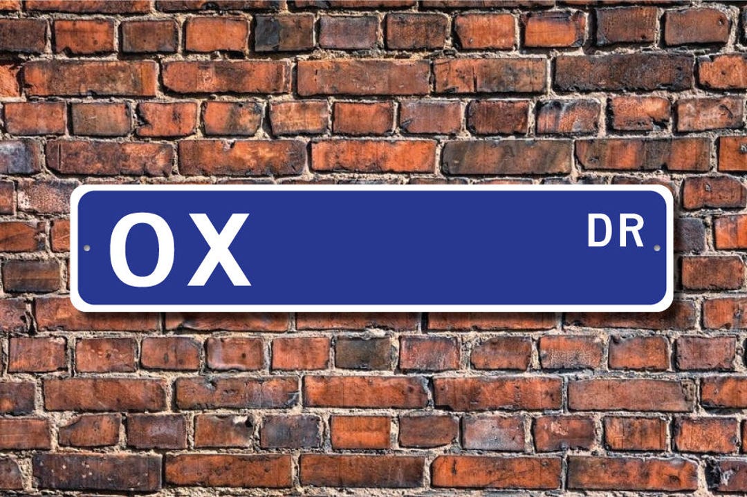 Ox, Ox Gift, Ox Sign, Ox Decor, Bovine Trained as Draft Animal ...