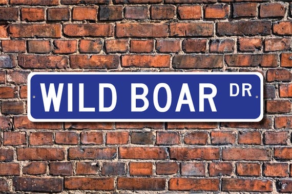 Wild Boar Wild Boar Gift Wild Boar Sign Wild Boar Decor | Etsy