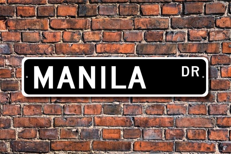 Manila Manila Sign Manila Gift Manila Visitor Manila - Etsy