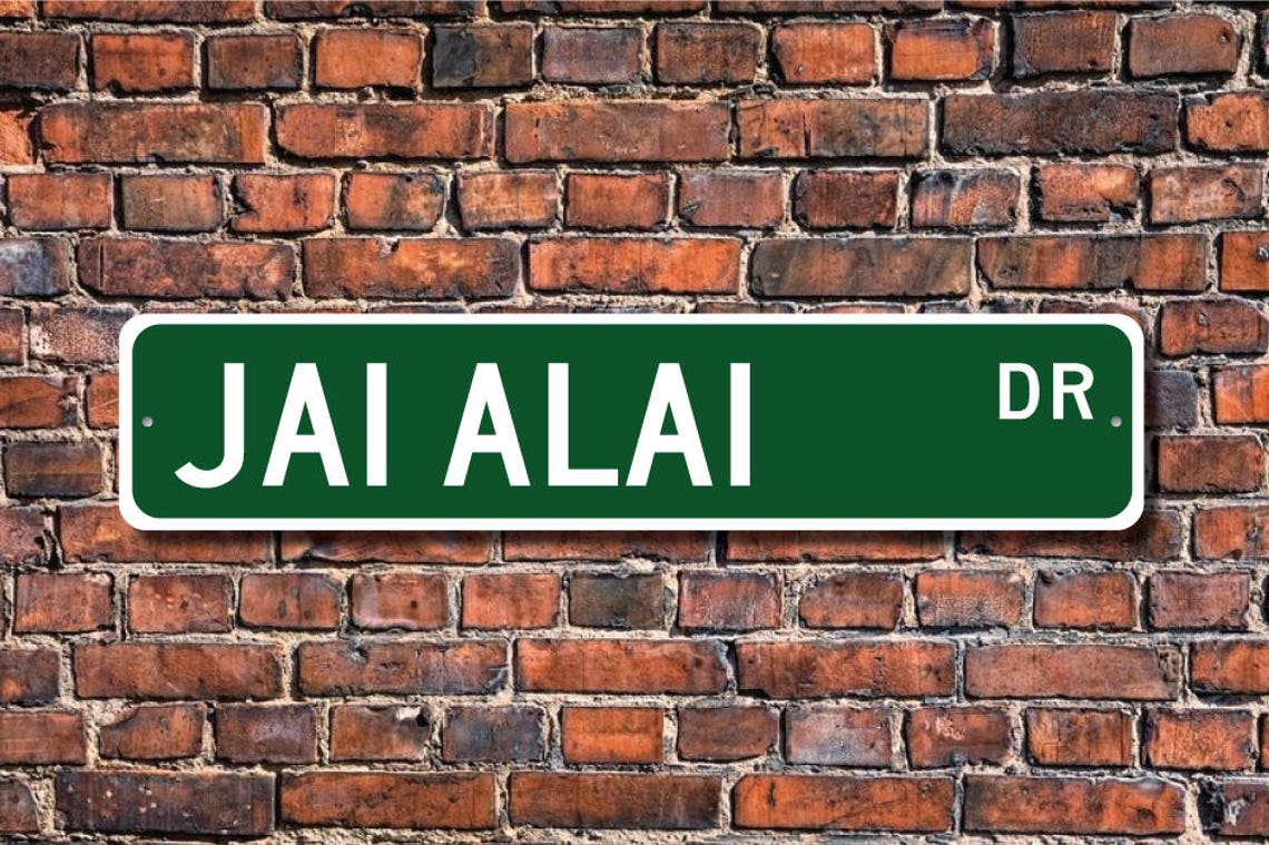 Jai Alai Jai Alai Sign Jai Alai Fan Jai Alai Player Jai - Etsy