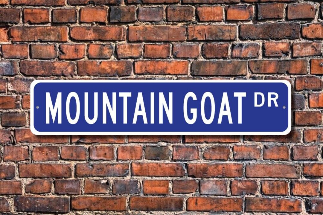 Mountain Goat, Mountain Goat Gift, Mountain Goat Sign, Mountain Goat ...