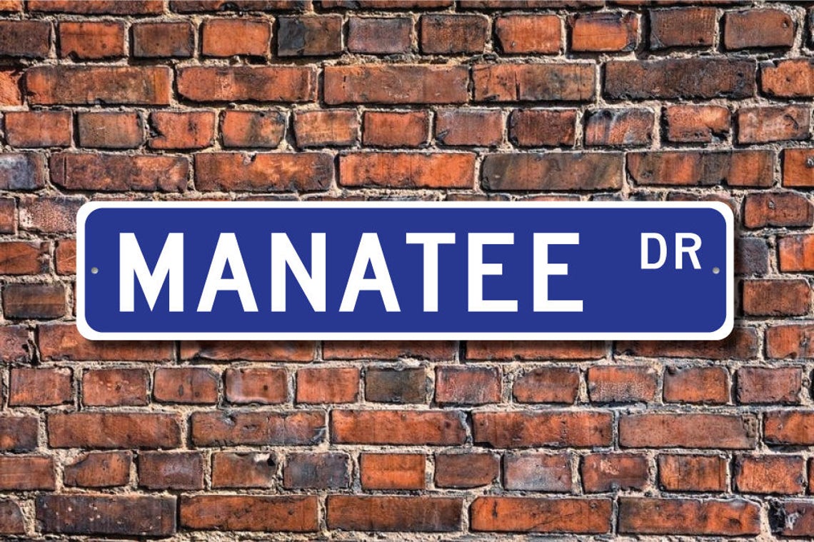 Manatee Manatee Gift Manatee Sign Manatee Decor Manatee - Etsy