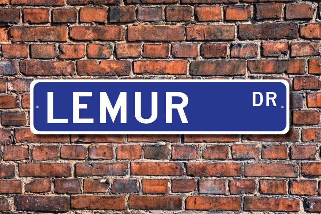Lemur, Lemur Gift, Lemur Sign, Lemur Decor, Lemur Lover, Primate ...