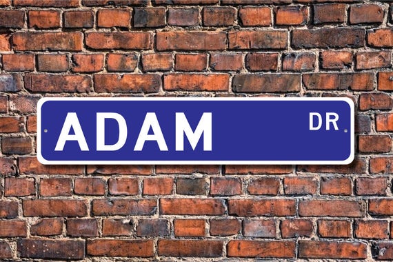 Adam Adam Sign Adam Gift Adam Lover Child Gift Grandchild | Etsy
