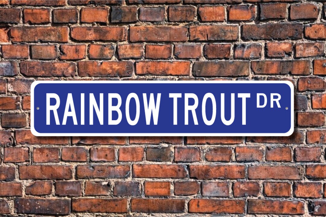 Rainbow Trout, Rainbow Trout Gift, Rainbow Trout Sign, Rainbow Trout ...