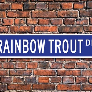 Rainbow Trout, Rainbow Trout Gift, Rainbow Trout Sign, Rainbow Trout ...