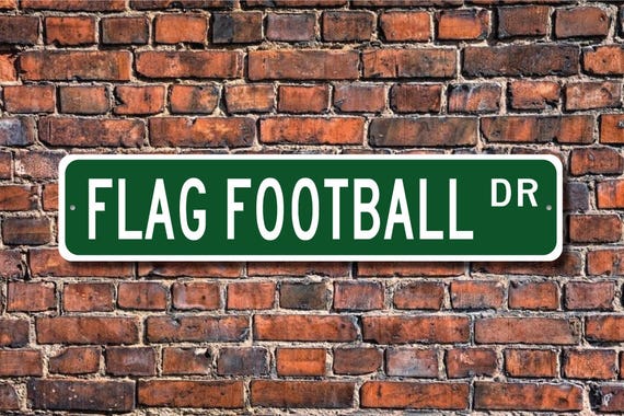 Flag Football Flag Football Sign Flag Football Fan Flag | Etsy