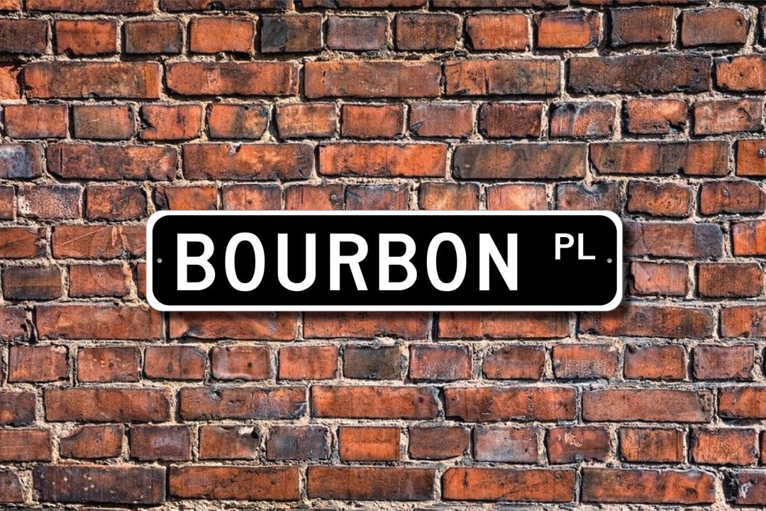 Bourbon Street Sign – Whiskey Bar Metal Sign, Man Cave Wall Art, Gift ...