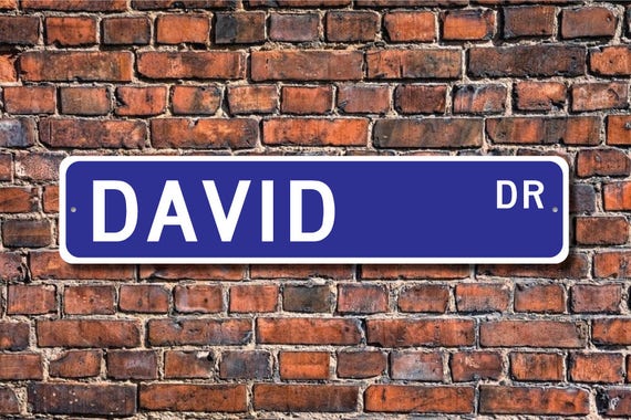 David David Sign David Fan David Decor Child Gift | Etsy