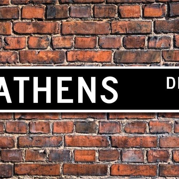 Greek Street Sign - Etsy