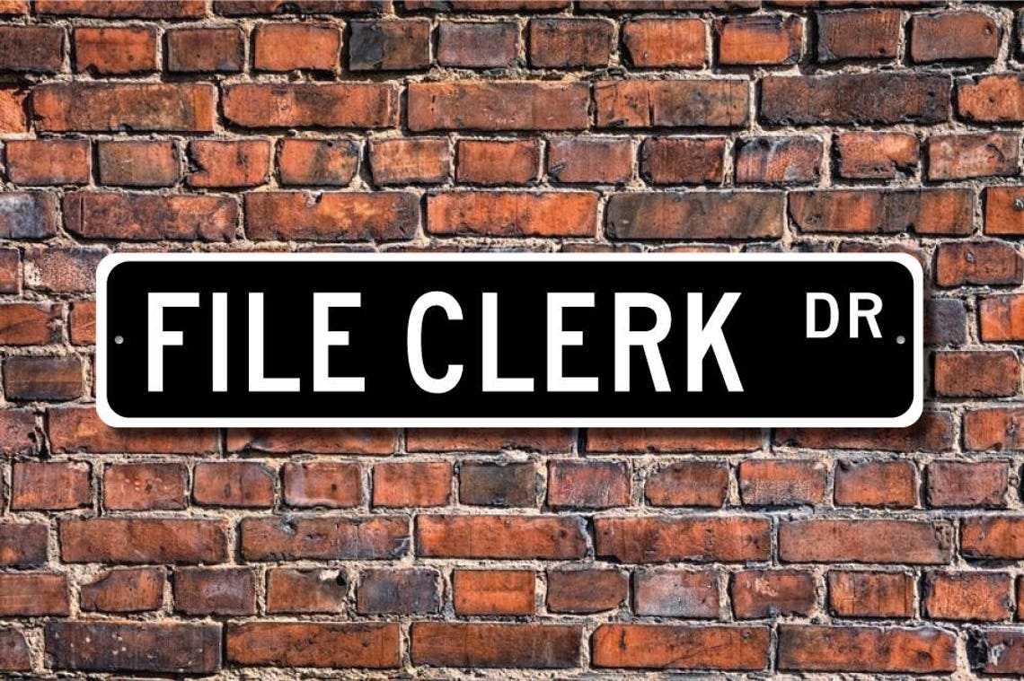 File Clerk File Clerk Gift File Clerk Sign Gift for File - Etsy