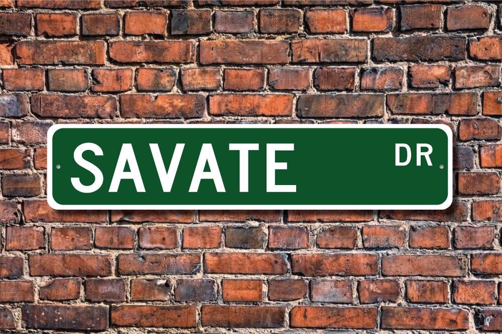 Savate, Savate Sign, Savate Fan, Savate Participant Gift, French Kick ...