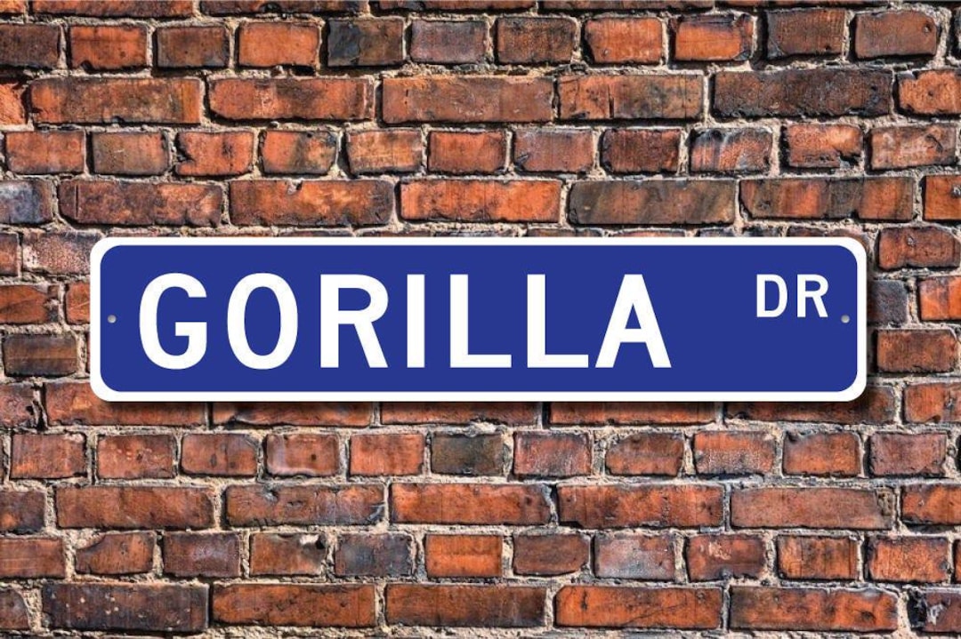 Gorilla, Gorilla Gift, Gorilla Sign, Gorilla Decor, Gorilla Lover, Zoo ...