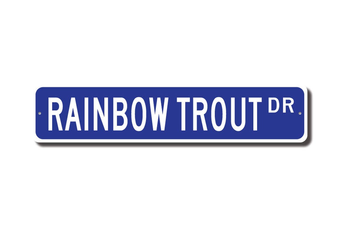 Rainbow Trout Rainbow Trout Gift Rainbow Trout Sign Rainbow - Etsy