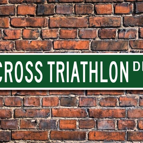 Triathlon Metal Sign - Etsy