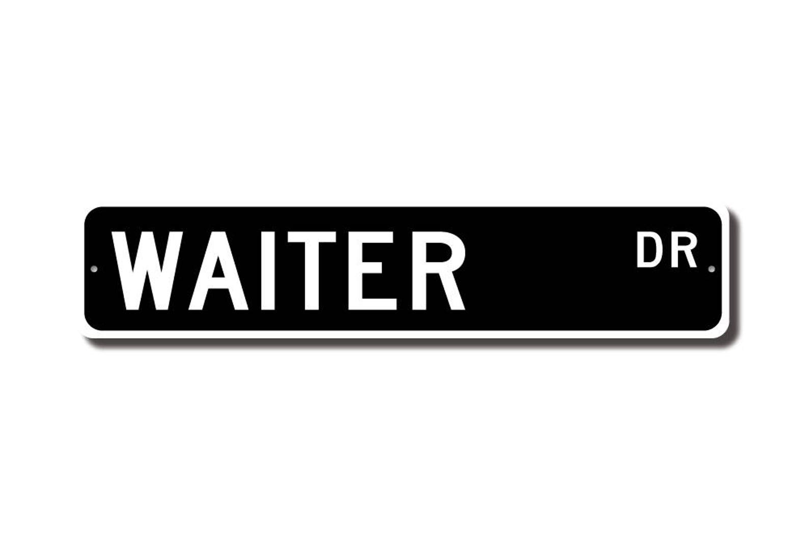 Waiter Waiter Gift Waiter Sign Restaurant Employee Table - Etsy