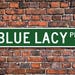 Blue Lacy, Blue Lacy Gift, Blue Lacy Sign, Custom Street Sign, Quality ...