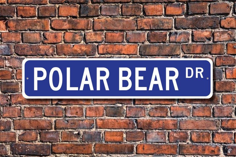 Polar Bear, Polar Bear Gift, Polar Bear Sign, Polar Bear Decor, Polar ...