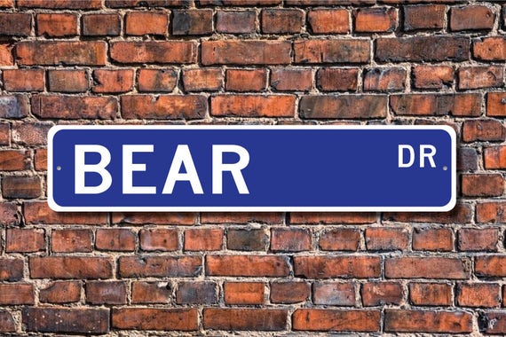 Bear Bear Gift Bear Sign Bear Decor Bear Lover Bear | Etsy