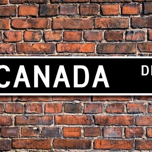 Canada Street Sign Canada Gift Canada Keepsake Canada Wall - Etsy