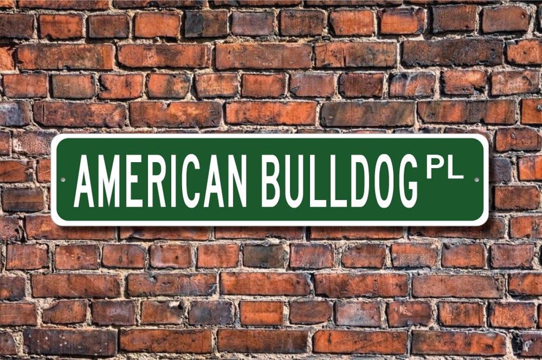 American Bulldog, American Bulldog Gift, American Bulldog Sign, Dog ...
