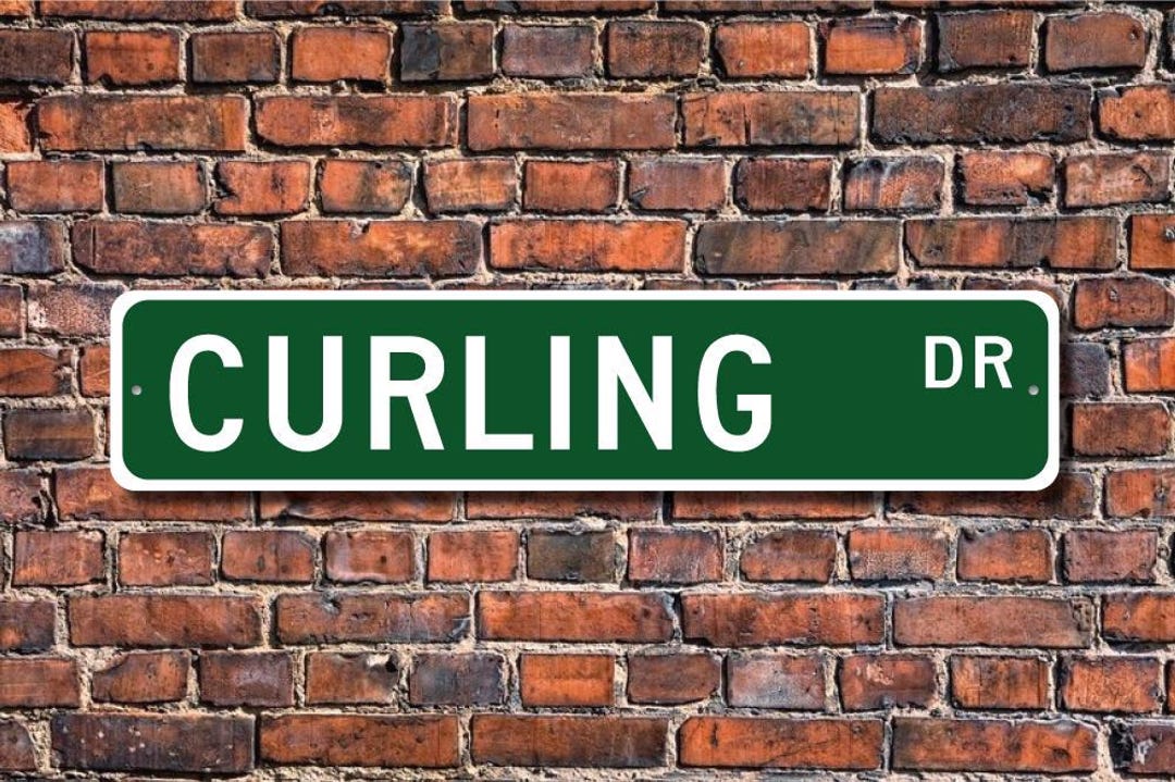 Curling, Curling Sign, Curling Fan, Curling Gift, Stone Sliding on Ice ...