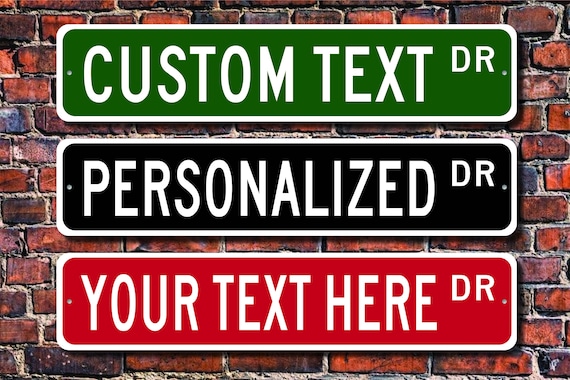 Custom Street Sign Metal Street Sign Personalized Street - Etsy