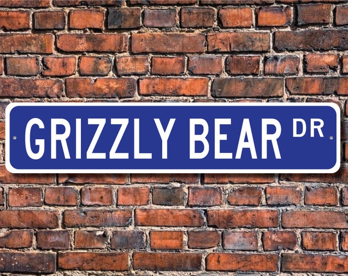 Grizzly Bear, Grizzly Bear Gift, Grizzly Bear Sign, Grizzly Bear Decor ...