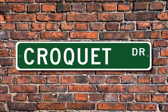 Croquet Croquet Sign Croquet Fan Croquet Gift Croquet | Etsy
