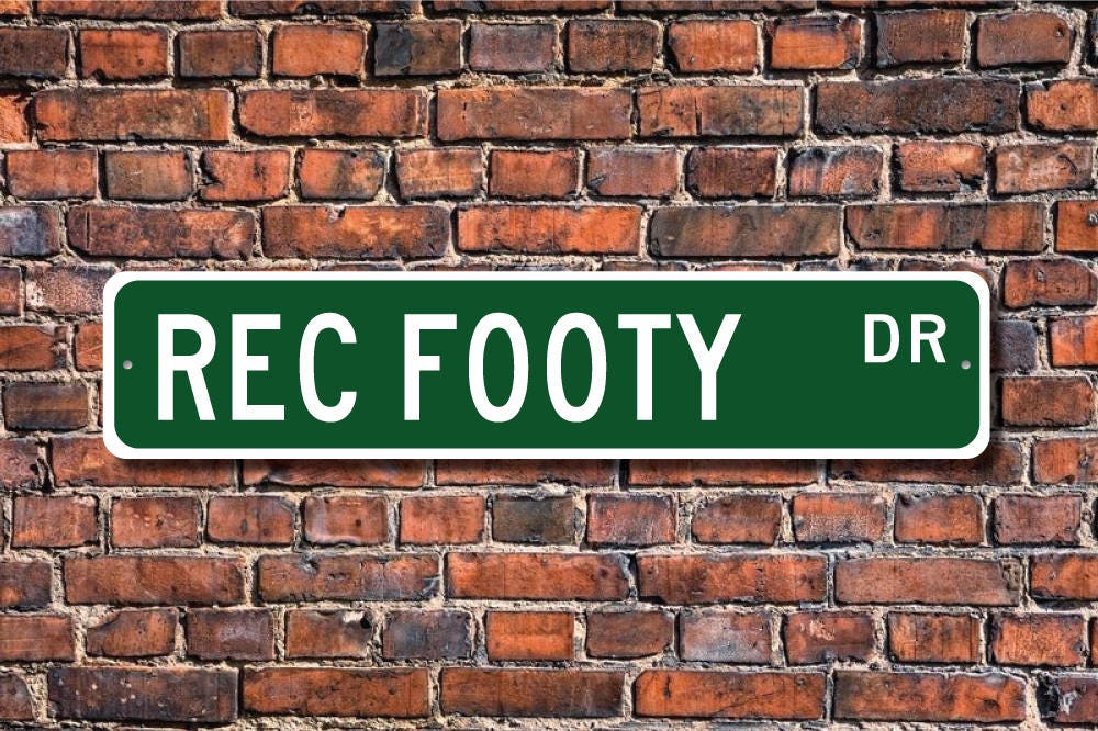 Rec Footy Rec Footy Sign Rec Footy Fan Rec Footy - Etsy