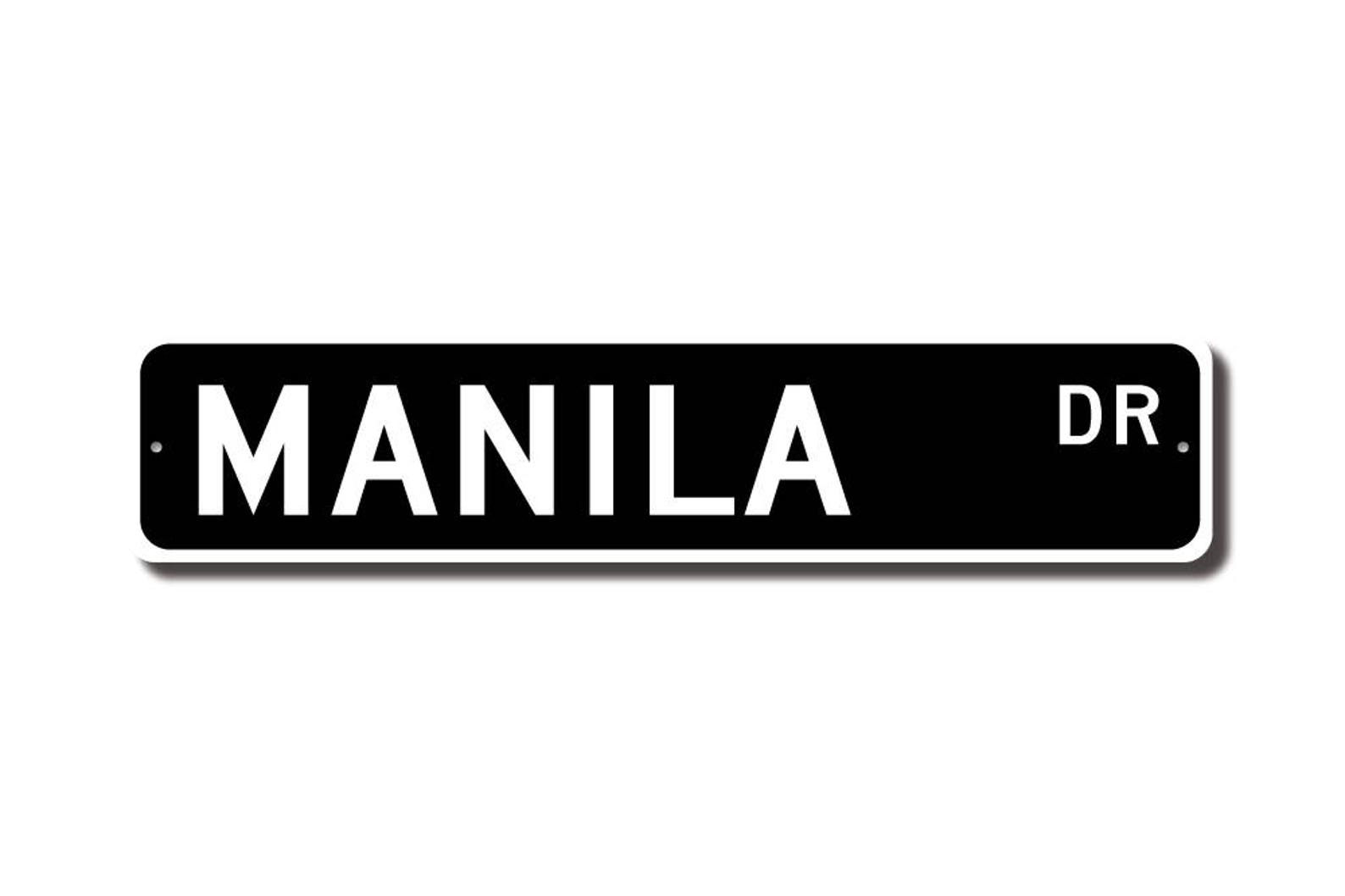 Manila Manila Sign Manila Gift Manila Visitor Manila - Etsy