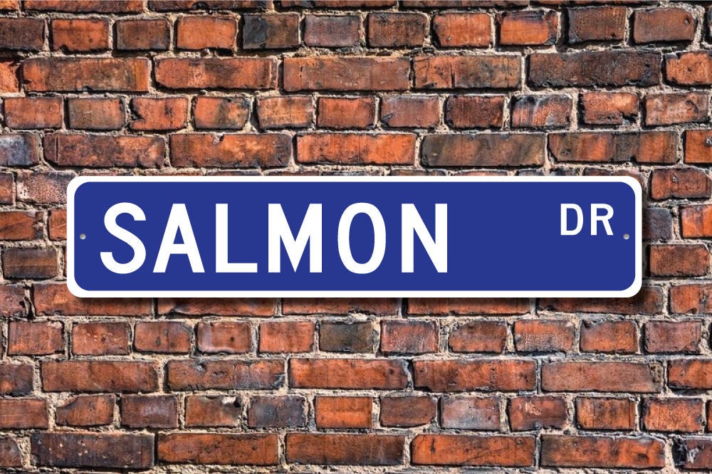 Salmon Salmon Gift Salmon Sign Salmon Decor Salmon Lover - Etsy