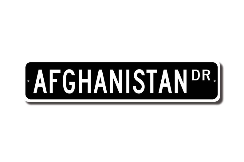 Afghanistan Sign Afghanistan Gift Custom Country Sign - Etsy
