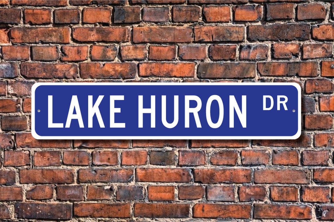 Lake Huron Lake Huron Sign Lake Huron Gift Michigan Lake - Etsy
