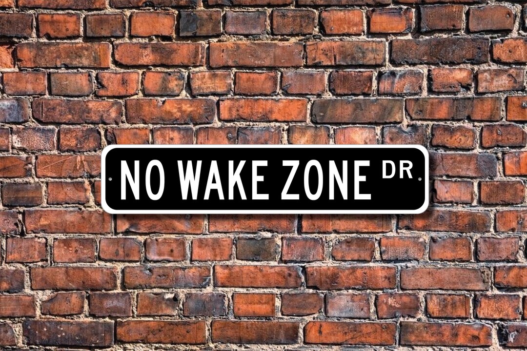 No Wake Zone Street Sign – Lake House Wall Art, Dockside Metal Sign ...