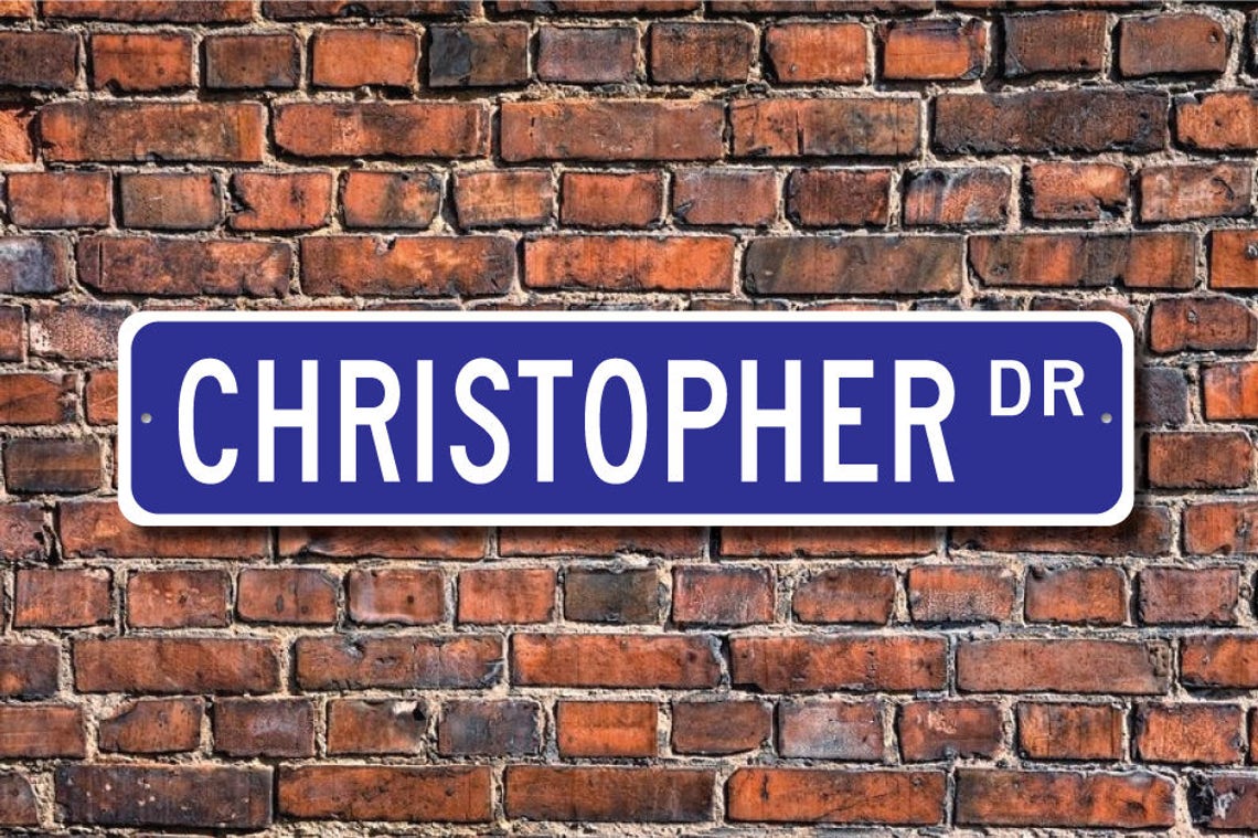 Christopher Christopher Sign Chris Fan Child Gift - Etsy Ireland