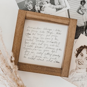 Laser Engraved Handwritten Handwriting Gift | Custom Family Note ...