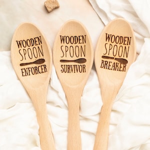 Wooden Spoon Survivor Enforcer Breaker | Engraved Wood Spanking Spoon ...