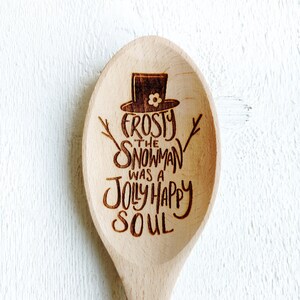Frosty the Snowman Wooden Spoon | Laser Engraved Christmas Kitchen ...
